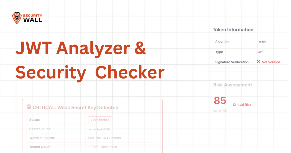 JWT Analyzer & Security Checker (Offline) | SecurityWall | SecurityWall